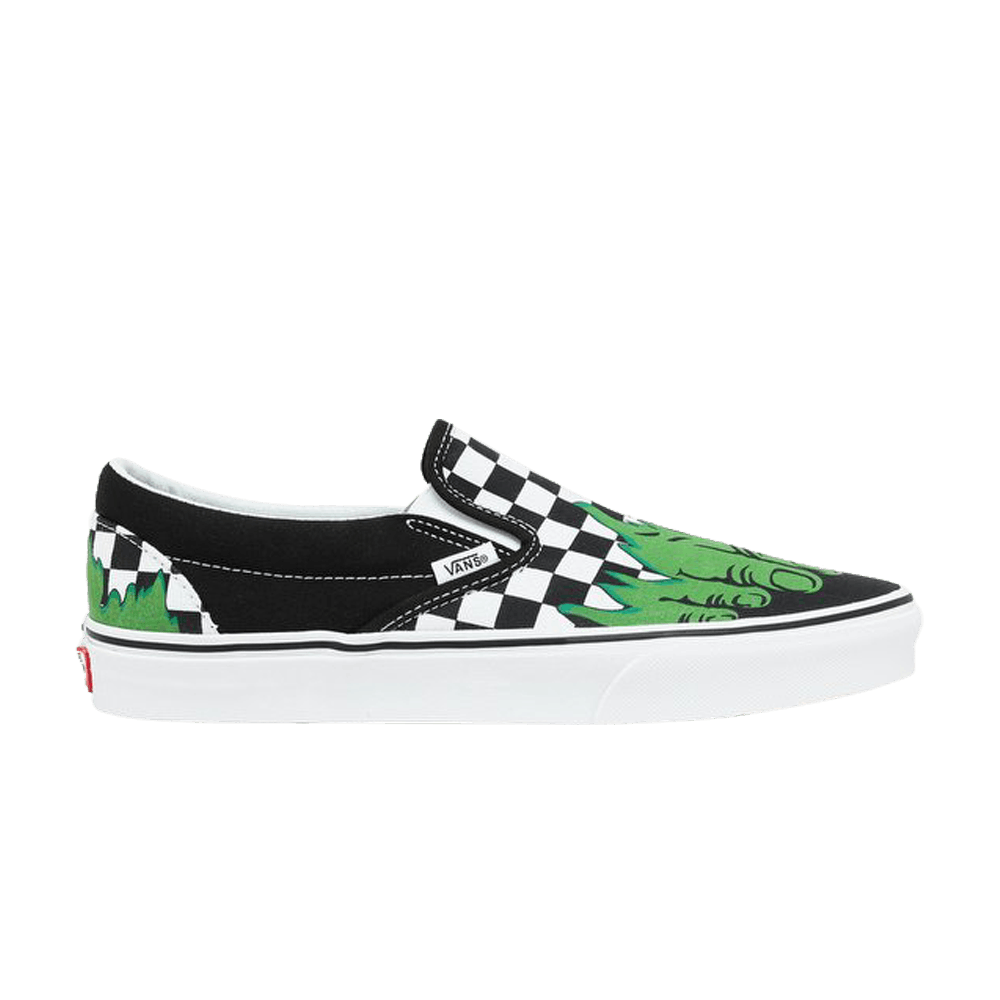 Marvel x Classic Slip On 'Hulk' - Vans - VN0A38F7U44 | GOAT