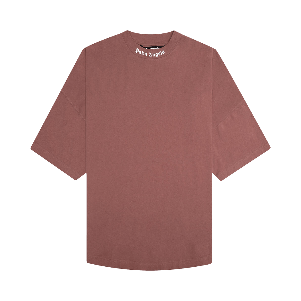 Buy Palm Angels Classic Logo Over Tee 'Tan/White Buy Palm Angels Classic Logo Over Tee 'Tan/White