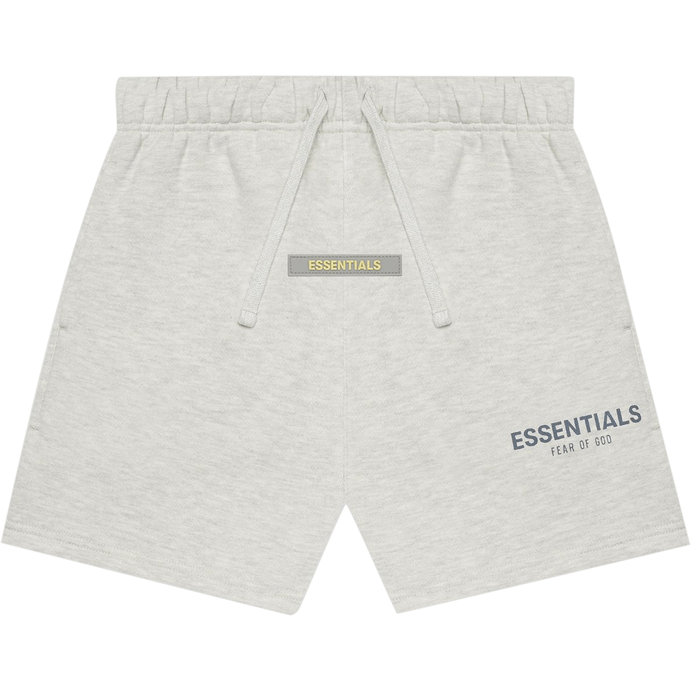 Fear Of God Essentials Kids Sweatshort Light Heather Oatmeal Price in ...