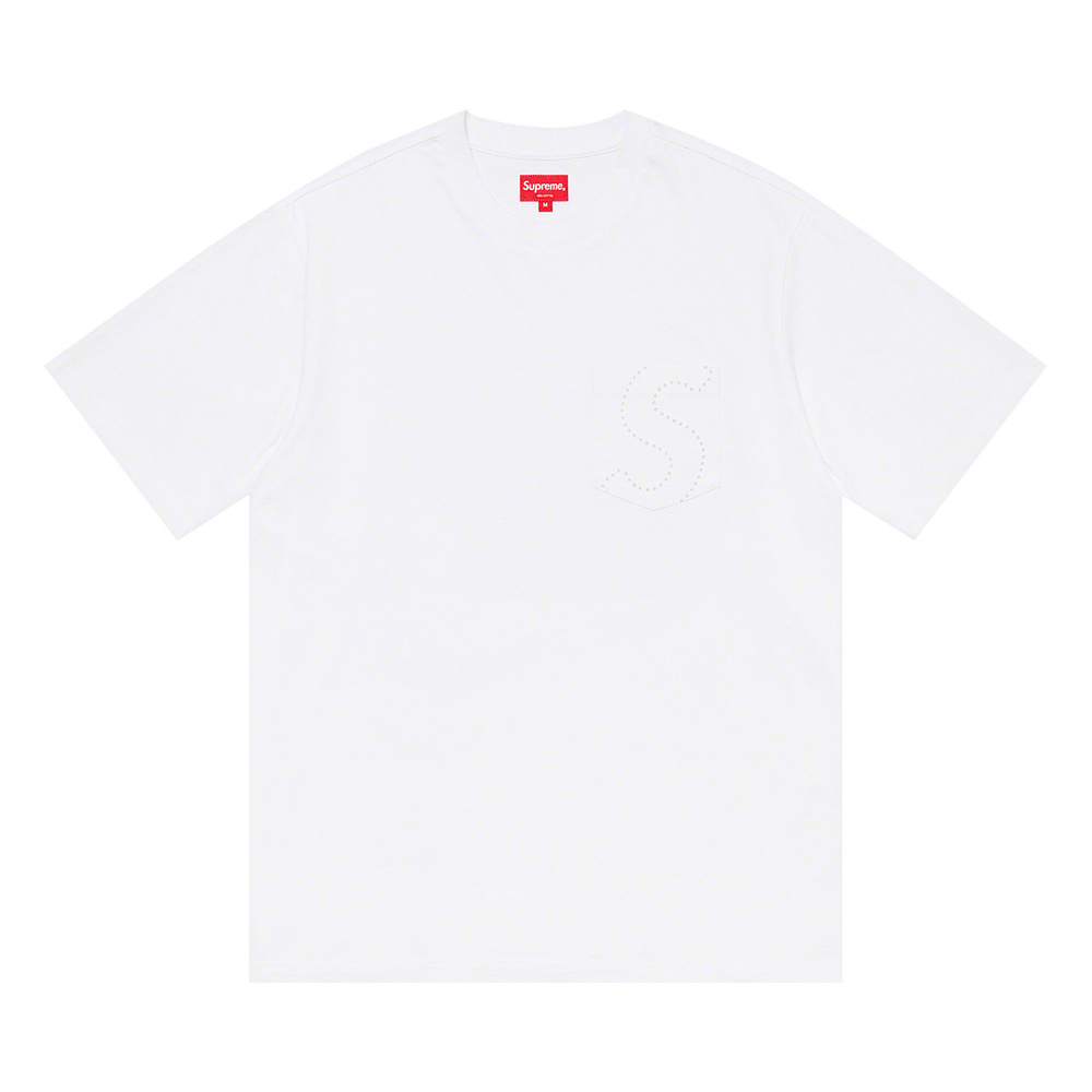 Buy supreme Supreme Laser Cut S Logo Pocket Tee 'White' Online in India ...