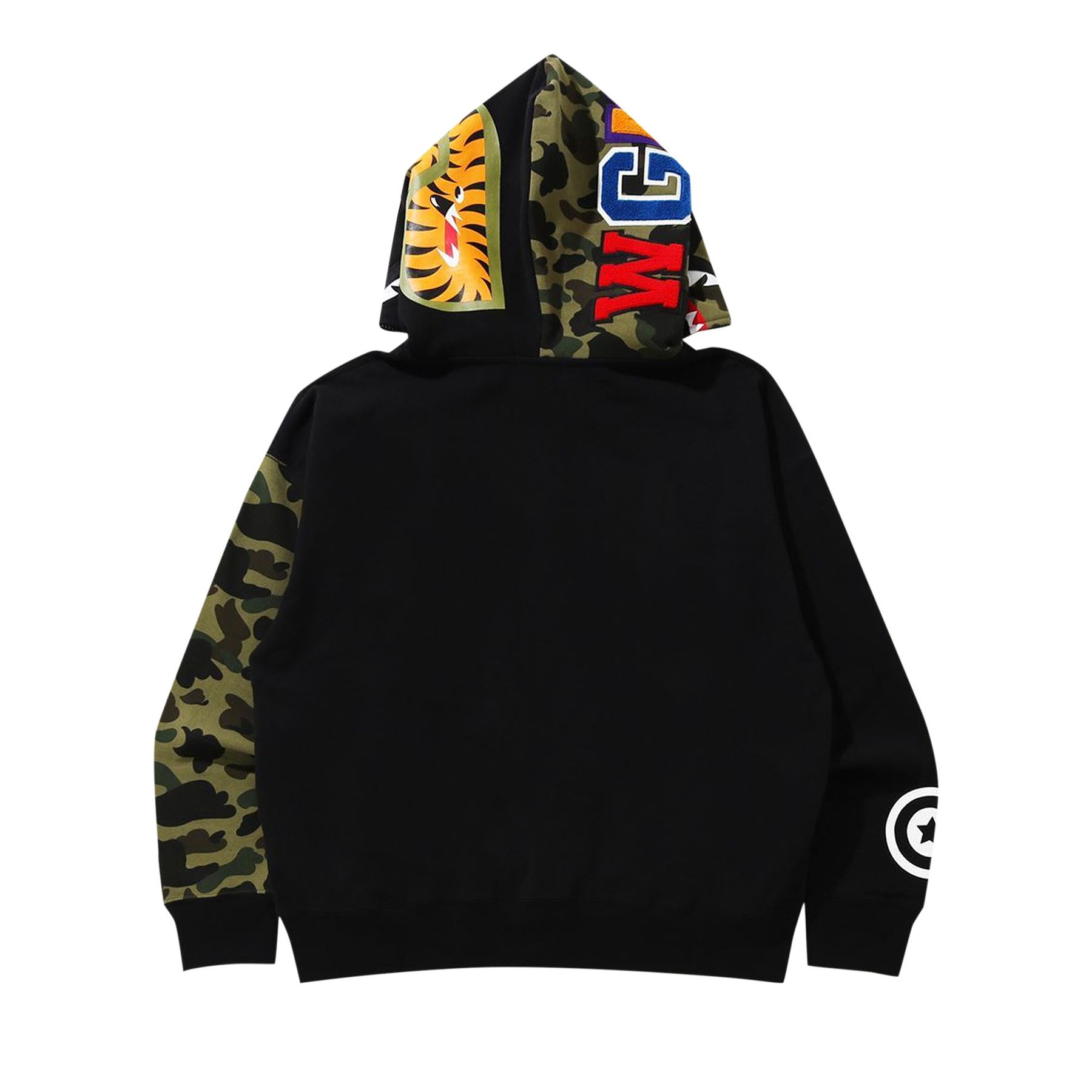 BAPE Giant Shark Full Zip Hoodie 'Black' - BAPE - 1G70 115 018 BLACK | GOAT