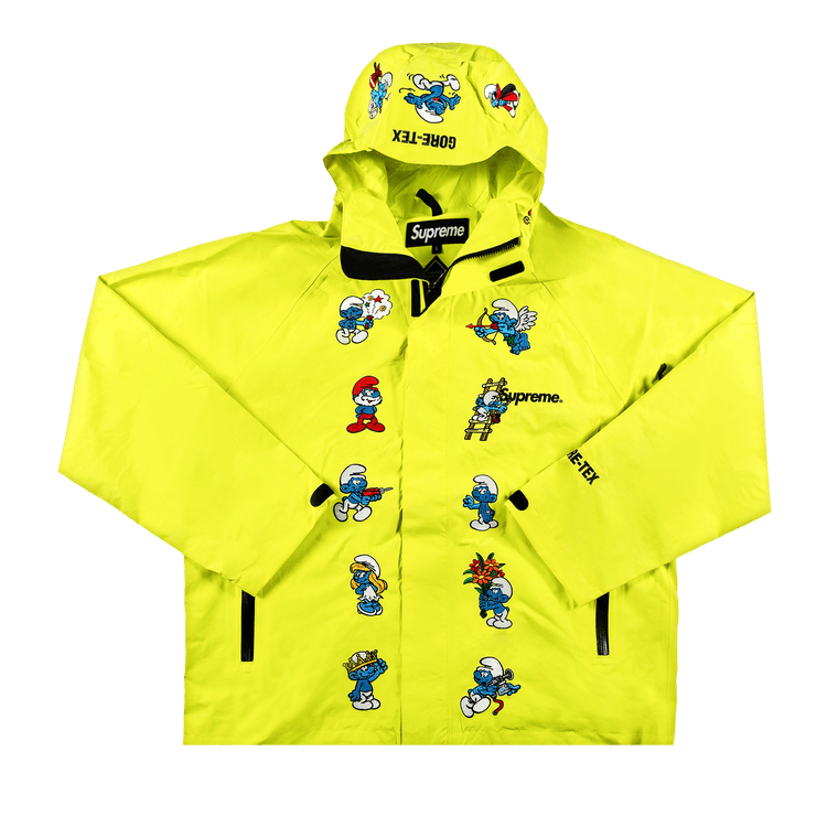 Supreme x Smurfs GORE-TEX Shell Jacket 'Bright Yellow' | GOAT