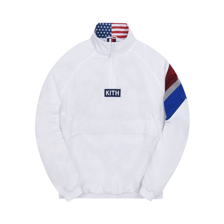 Kith Retro Quarter Zip Track Jacket 'White' | GOAT