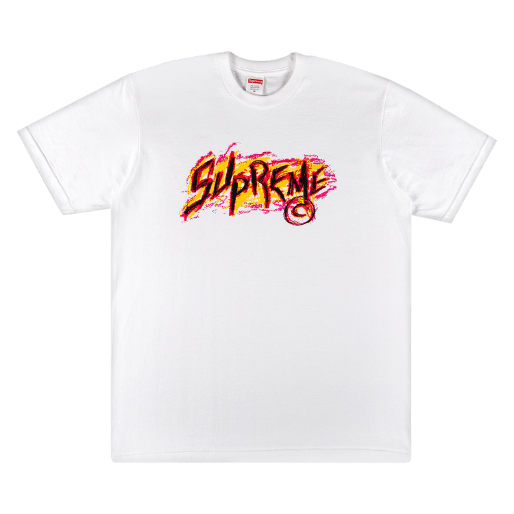 Supreme Scratch Tee 'White' | GOAT