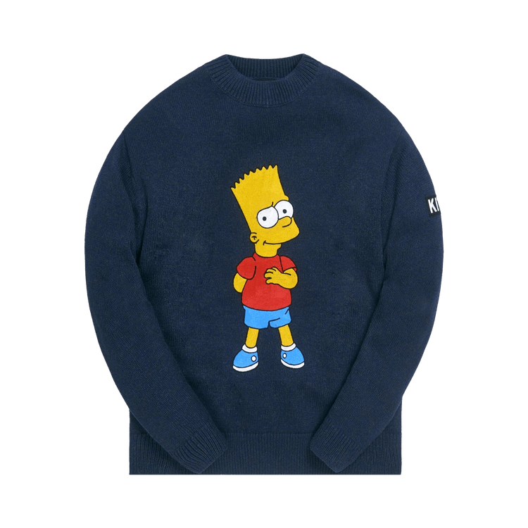Buy Kith For The Simpsons Bart Intarsia Sweater 'Navy/Multicolor ...