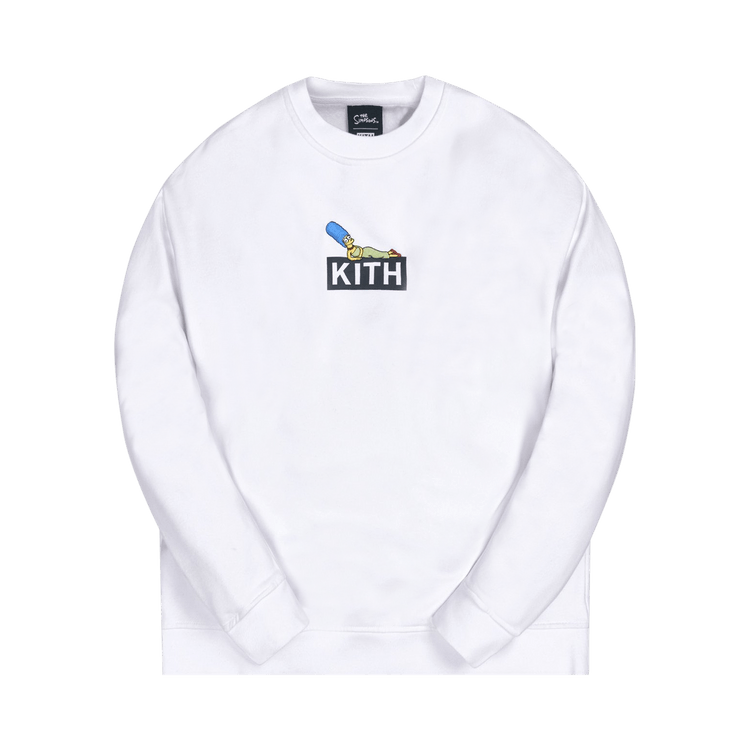 Kith For The Simpsons Marge Box Logo Crewneck White GOAT UK kith-for-the-simpsons-marge-box-logo-crewneck-white-goat-uk