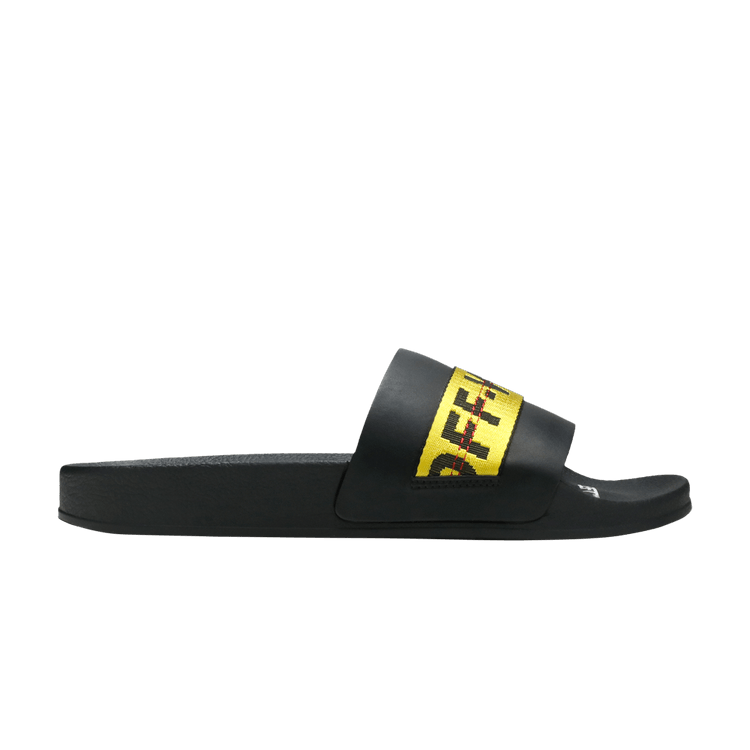 Buy Off-White Sliders 'Black Yellow' - OMIC001R21MAT002 1018 | GOAT