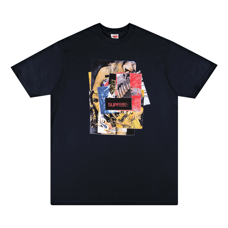 Supreme Stack Tee 'Navy' | GOAT