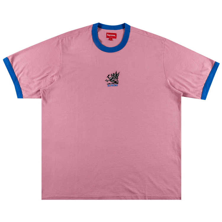 Supreme Dragon Ringer Tee 'Rose' | GOAT