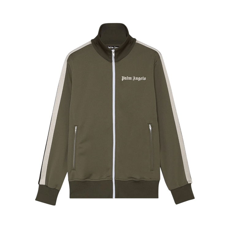Palm Angels Classic Track Jacket 'Military/Off White' - Culture Circle