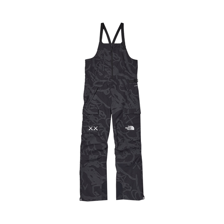 The North Face x KAWS Freeride Bib 'Black Dragline Print' | GOAT