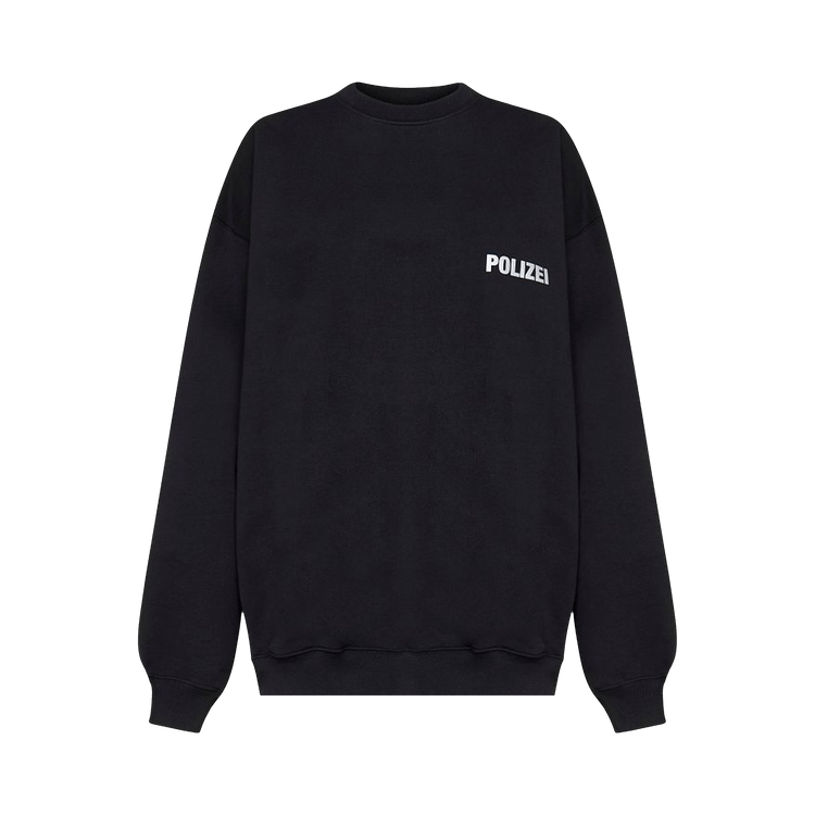 Vetements Polizei Sweatshirt 'Black' | GOAT