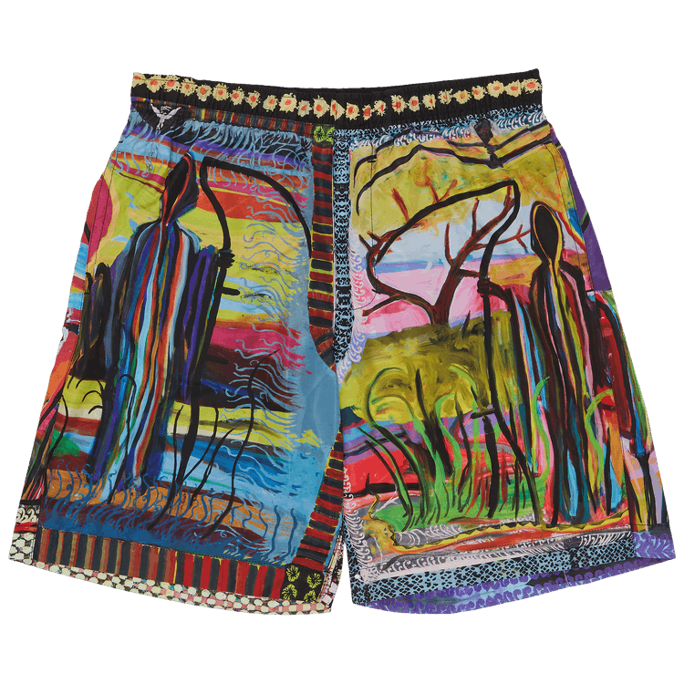 Givenchy x Josh Smith Long Print Swim Trunks 'Multicolor' | GOAT