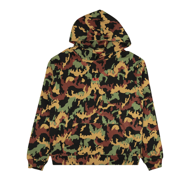 424 Camo Logo Hoodie 'Black/Brown/Green' | GOAT