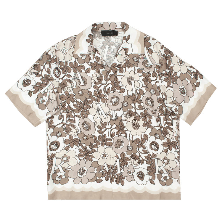Amiri Flower Camp Shirt 'Crockery' | GOAT