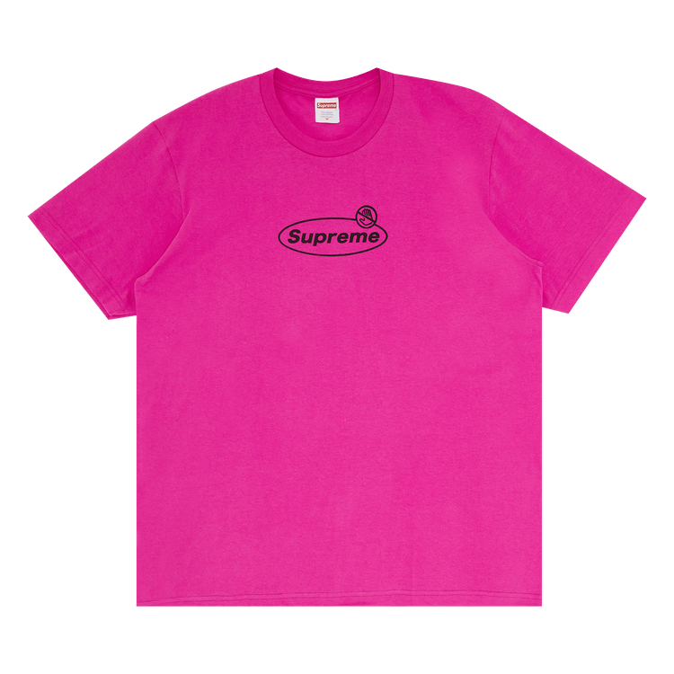 Supreme Warning Tee 'Magenta' | GOAT