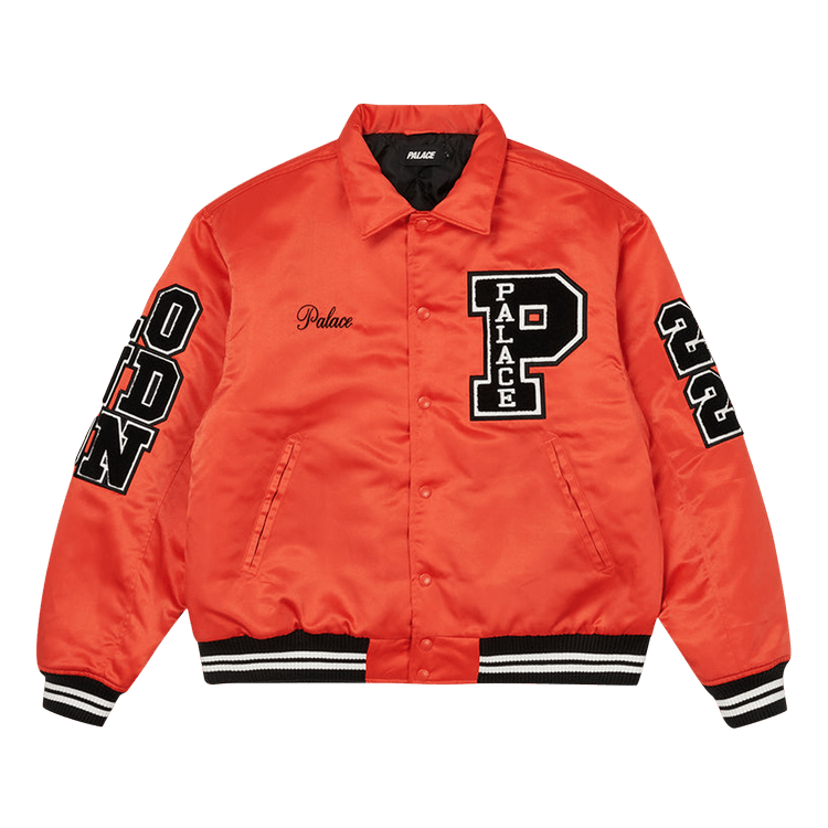Buy Palace Satin Varsity Jacket 'Orange' - P23JK025 | GOAT