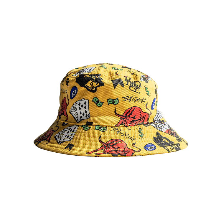 Rhude Doodle Bucket Hat 'Yellow' | GOAT