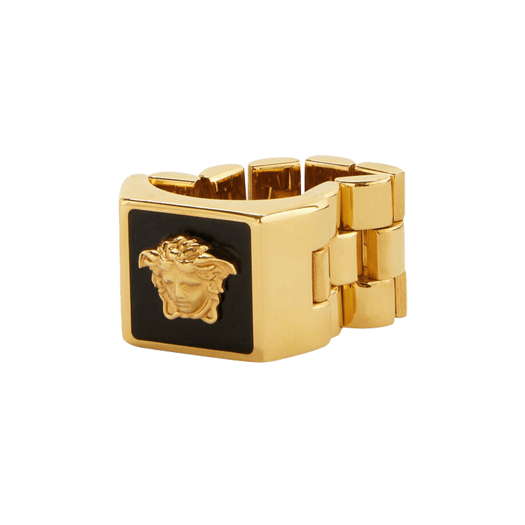 Versace Medusa Enamel Right 'Gold/Black' | GOAT