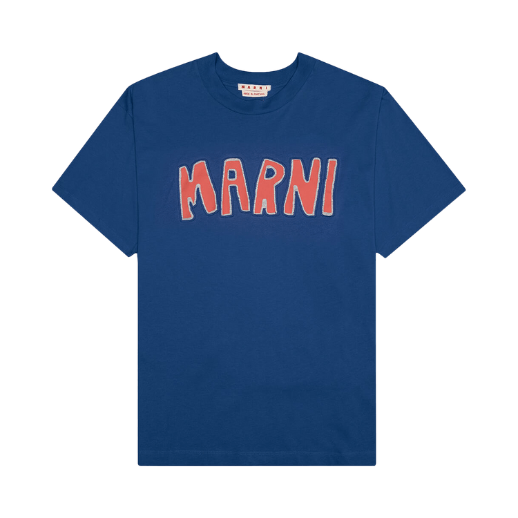 Marni Logo T-Shirt 'Ocean' | GOAT