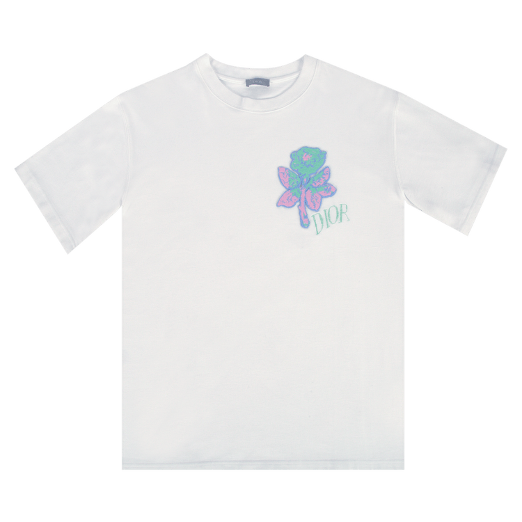 Buy Dior Short-Sleeve Foxton Rose T-Shirt 'White Buy Dior Short-Sleeve Foxton Rose T-Shirt 'White
