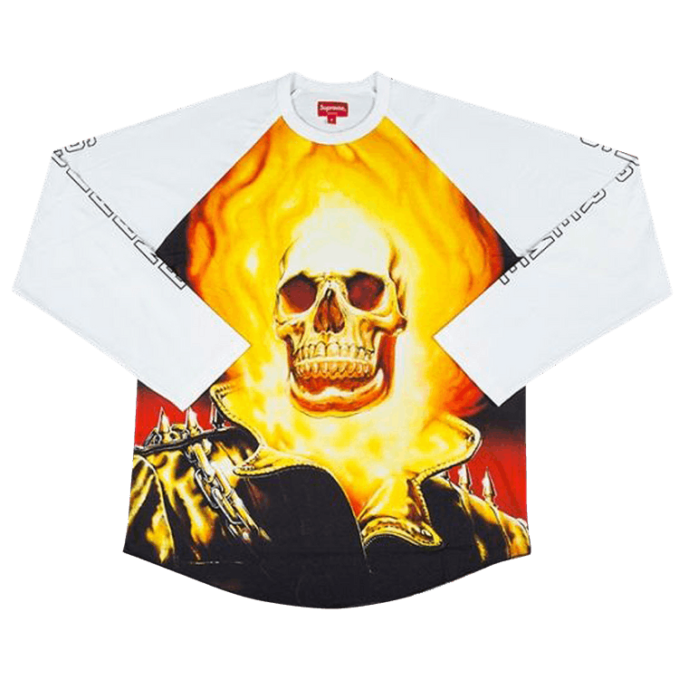 Buy Supreme Ghost Rider Raglan Long-Sleeve Top 'White' - SS19KN10 WHITE ...