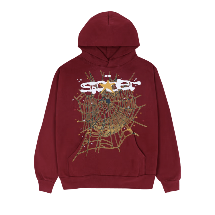 Sp5der Hoodie 'Maroon' | GOAT