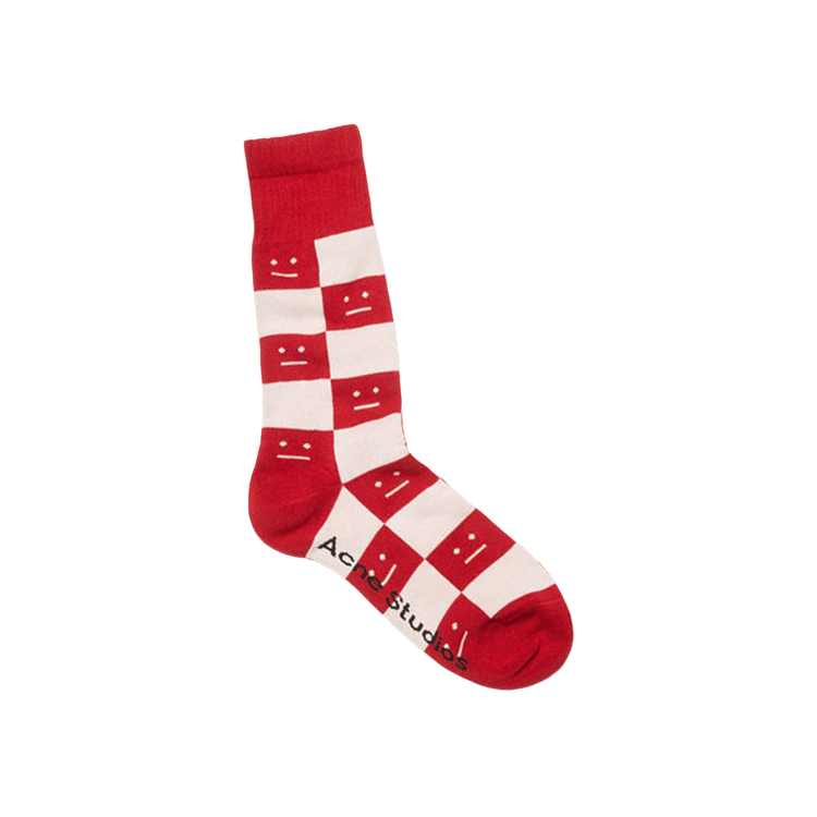 Buy Acne Studios Checkerboard Socks 'Deep Red' - CQ0010 GOAT DEEP | GOAT