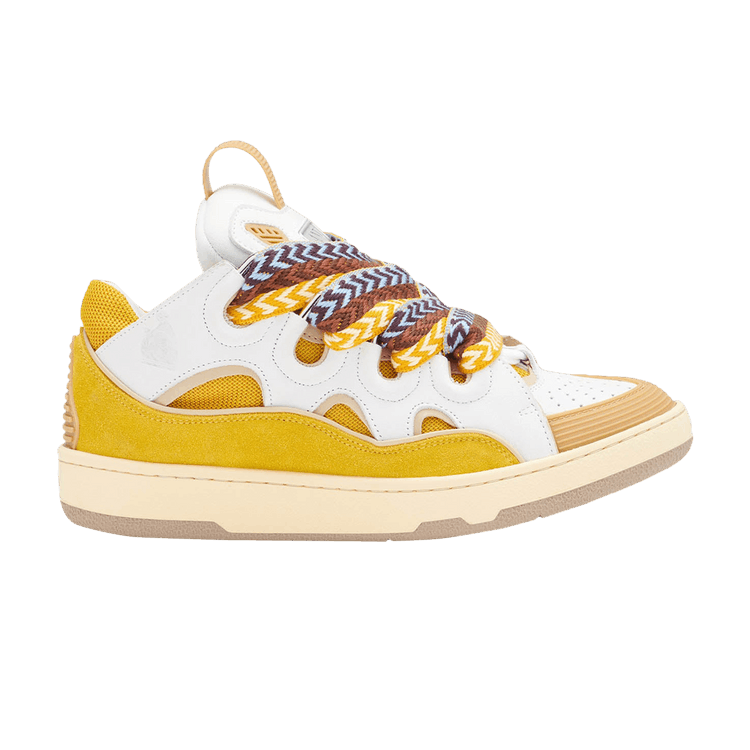 Lanvin Wmns Curb Sneakers 'White Yellow' | GOAT