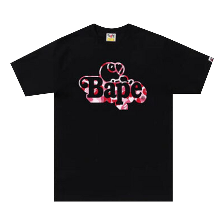 Buy BAPE ABC Camo Milo On Tee 'Black/Pink' - 2I80 110 003 BLACK PINK | GOAT