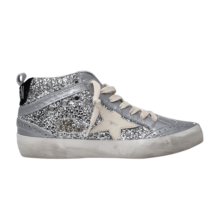 Golden Goose Wmns Mid Star 'Silver Glitter' - Culture Circle
