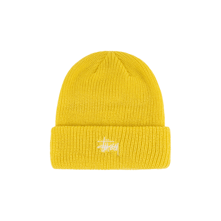 Stussy Basic Cuff Beanie 'Yellow' - Culture Circle