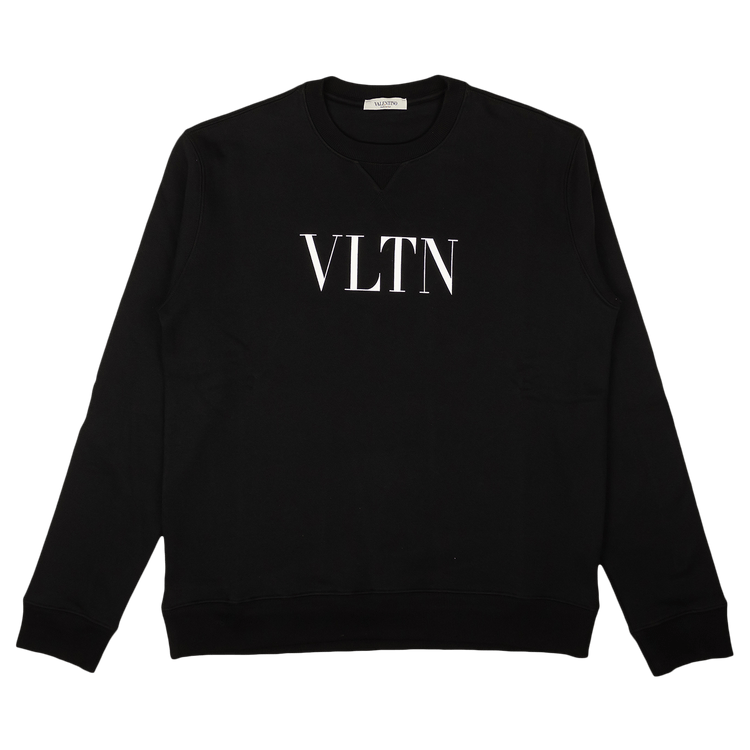Valentino Logo Crewneck Sweatshirt 'Black' | GOAT