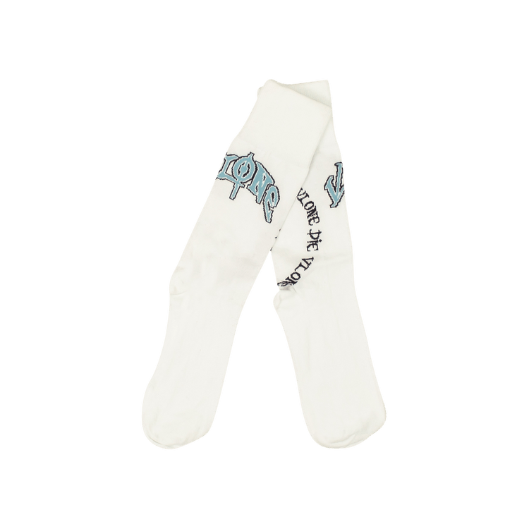 Vlone Logo Socks 'White' | GOAT UK
