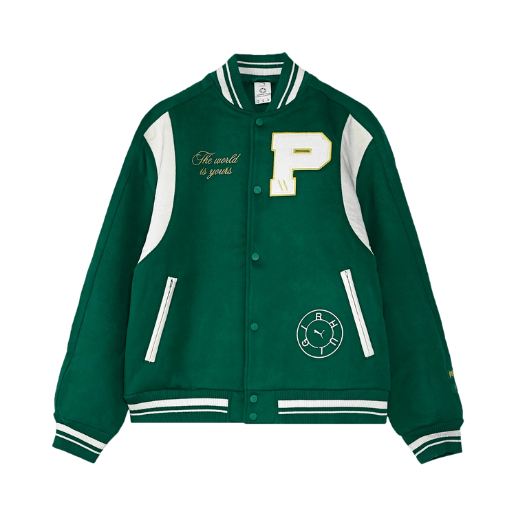 Puma x Rhuigi Varsity Jacket 'Evergreen' | GOAT UK