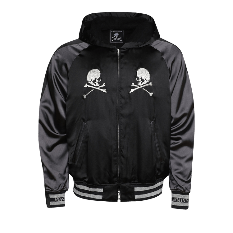 Buy Mastermind World Hooded Bomber Jacket 'Black/Charcoal' - MW23S10 ...