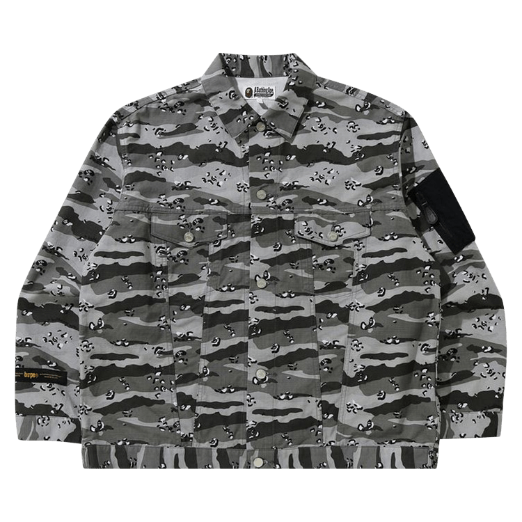 Buy BAPE Desert Camo Loose Fit Trucker Jacket 'Black' - 1H30 140 004 ...