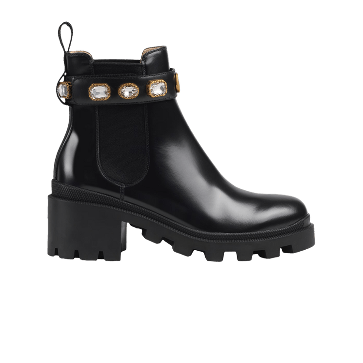 Buy Gucci Wmns Leather Ankle Boot 'Belt - Black' - 550036 DKS00 1000 | GOAT