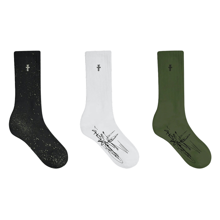 Buy Cactus Jack by Travis Scott Splatter Socks 'Multicolor' - CJOL AS07 ...