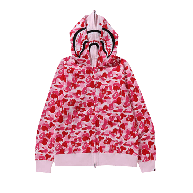 Buy BAPE ABC Camo Double Shark Full Zip Hoodie 'Pink' - 1J80 115 008 ...