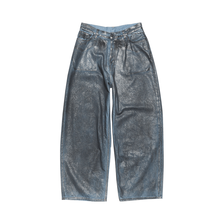 Buy Acne Studios Metallic Jeans 'Silver/Blue' - B00346 GOAT SILV | GOAT