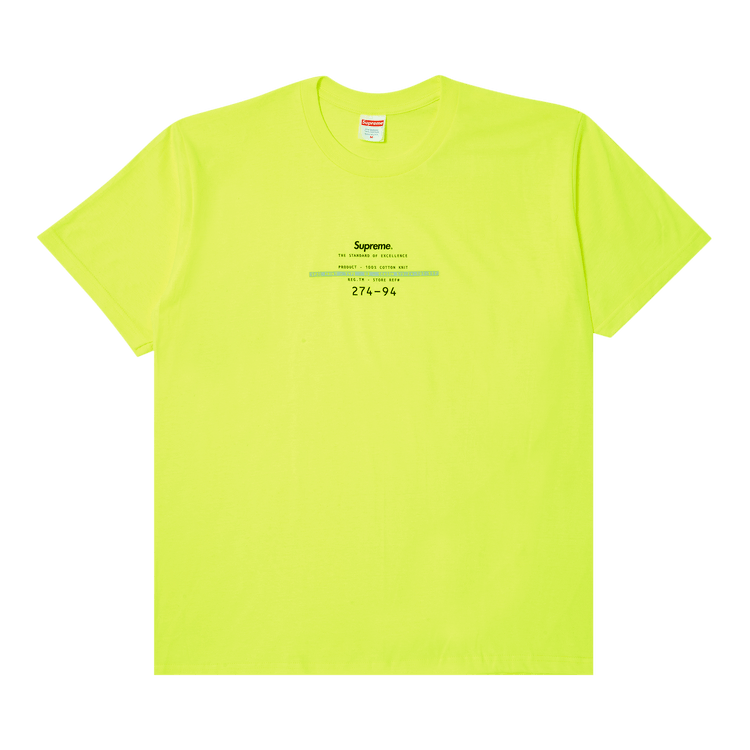 Buy Supreme Standard Tee 'Fluorescent Yellow' - SS24T25 FLUORESCENT ...