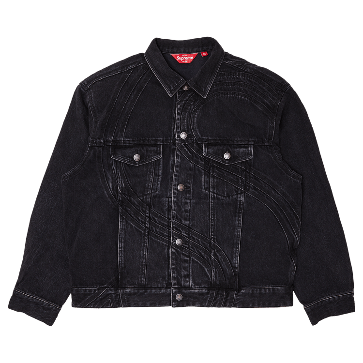 Buy Supreme S Logo Denim Trucker Jacket 'Washed Black' - SS24J53 WASHED ...