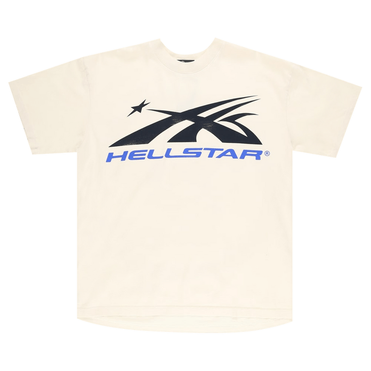 Buy Hellstar Gel Sport Logo T-Shirt 'White/Blue' - HS T22 WHIT | GOAT