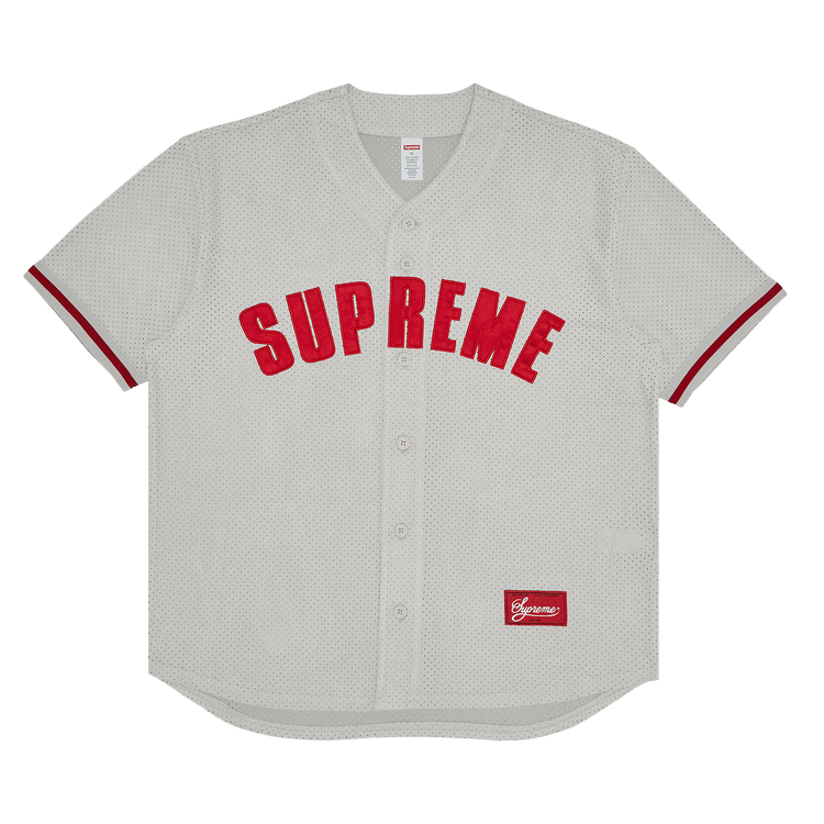 Buy Supreme Ultrasuede Mesh Baseball Jersey 'Grey' - SS24KN22 GREY | GOAT