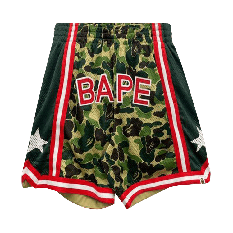 Buy BAPE Basketball Shorts 'Green' - 001SPF801002X GREEN | GOAT