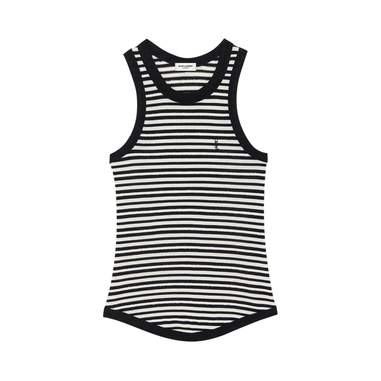 Buy Saint Laurent Jersey Tank Top 'Black/Natural' - 743660 Buy Saint Laurent Jersey Tank Top 'Black/Natural' - 743660