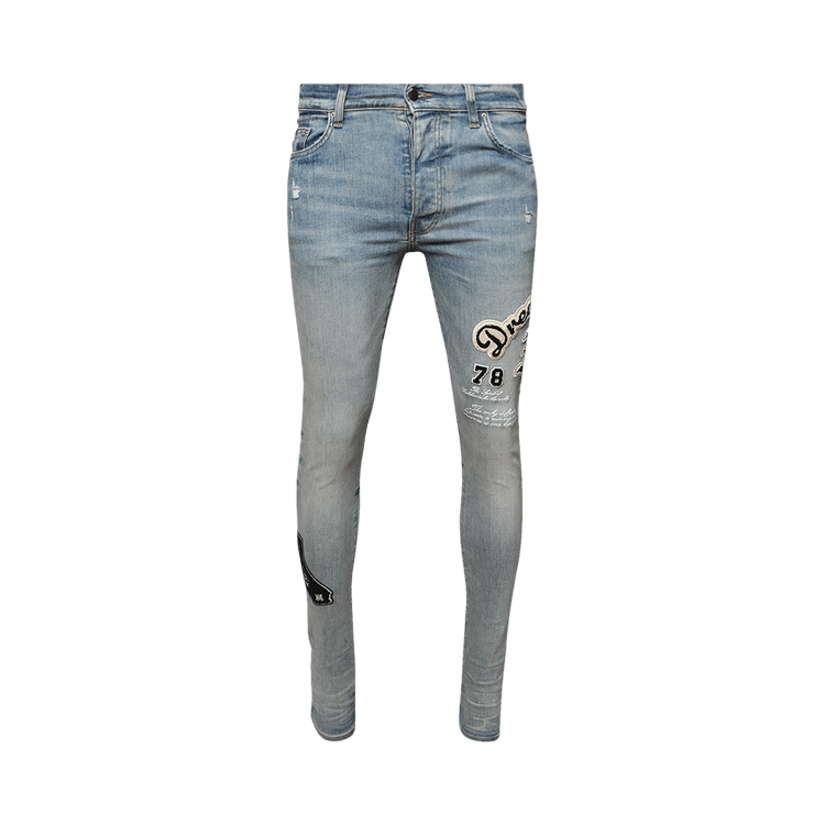 Amiri Dream Team Skinny Jean Clay Indigo Price in India | Culture Circle