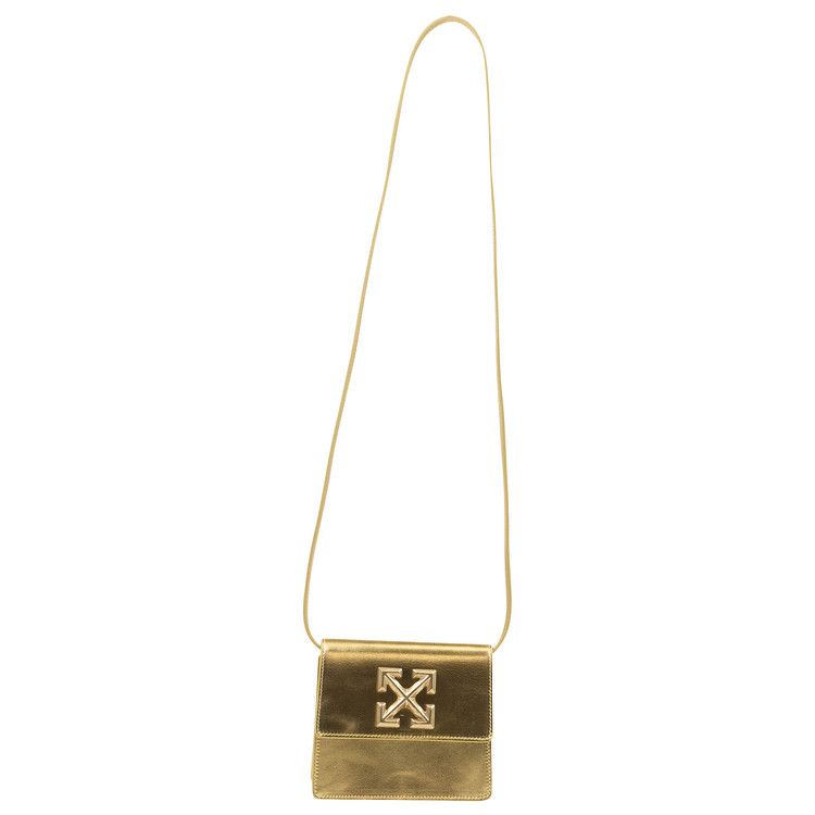 Off-White Metalized 0.7 Jitney Bag Gold Metal Price in India | Culture ...