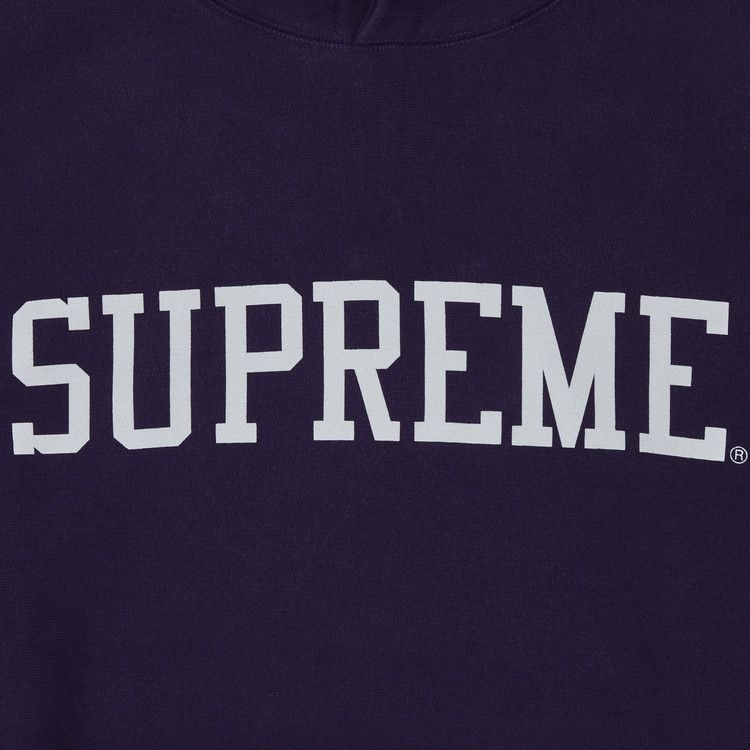 Buy Supreme Varsity Hooded Sweatshirt 'Dark Purple Buy Supreme Varsity Hooded Sweatshirt 'Dark Purple